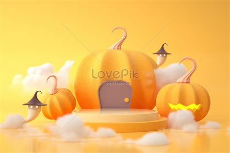 할로윈 호박 랜턴 장면 배경 사진 및 창의적인 일러스트 무료 다운로드 Lovepik