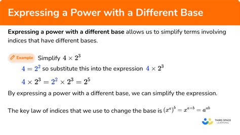 Expressing A Power With A Different Base Steps And Examples
