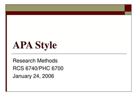 PPT APA Style PowerPoint Presentation Free Download ID