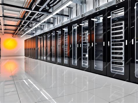 Supercomputer And Rackmounted Servers Ai And Modern Telecommunications