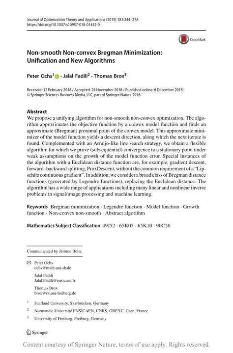 non smooth non convex bregman minimization unification and new