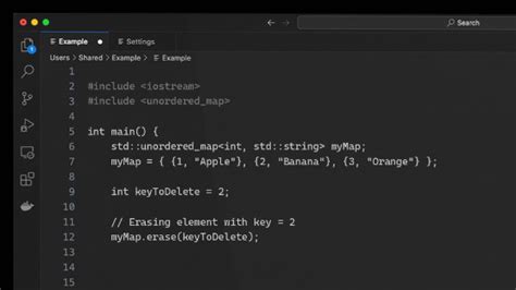 Basic Example Of C Function Stdmaperase