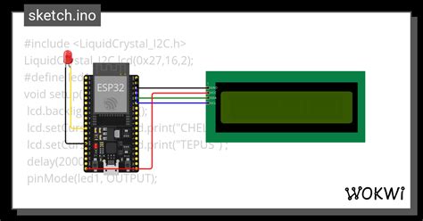 Tugas4 Lcd Dan Led Wokwi Esp32 Stm32 Arduino Simulator
