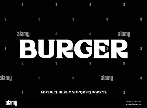 Bold Decorative Retro Style Alphabet Display Font Vector Burger