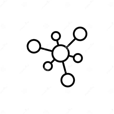 Connected Chart Icon For Data Analysis And Reporting Stock Vector Illustration Of Diagram
