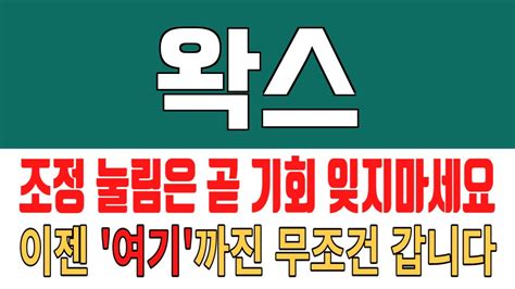 코인 왁스 왁스 코인분석 목표가를 이끄는 성장 엔진 발견 Youtube