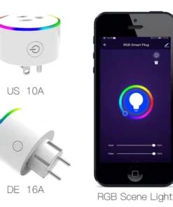 WiFi Smart Plug Outlet Wireless Power Socket Real Time Monitor Electricity With RGB Light