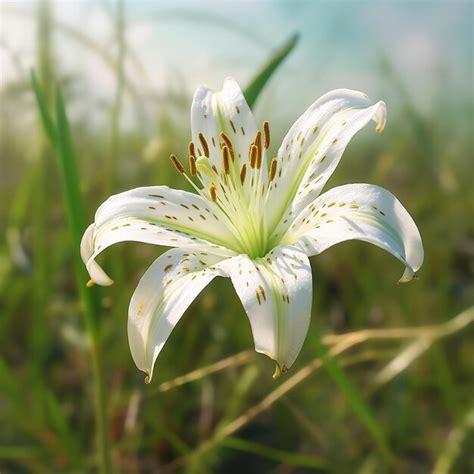 Premium Ai Image Most Beautiful White Vivid Lily Flowers Generative Ai