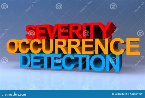 Severity Occurrence Detection On Blue Stock Illustration Illustration Of Consequence Process