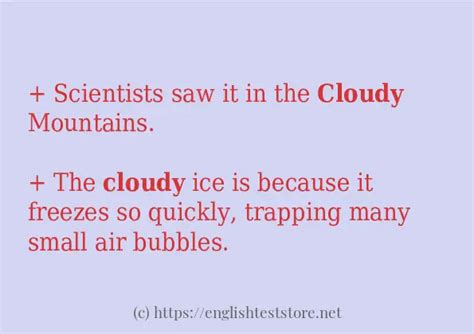 Cloudy Example Sentences Englishteststore Blog