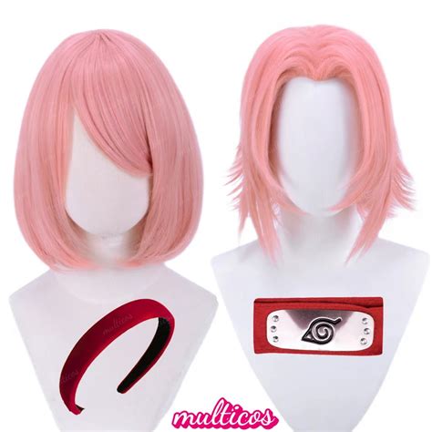 High Quality Haruno Sakura Cosplay Wig Short Pink Heat Resistant
