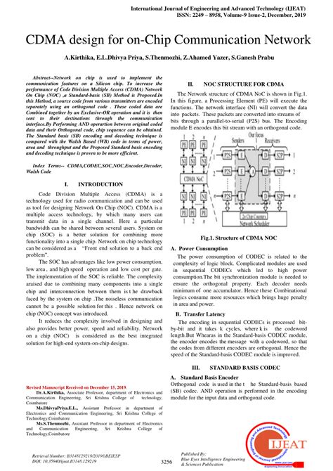 Pdf Cdma Design For On Chip Communication Network