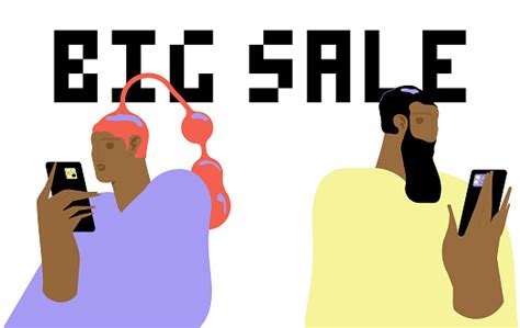 큰 판매 배너 디자인 쇼핑 이벤트 프로모션을 위한 광고 배경 광고 템플릿은 행복한 사람들이 가격을 발표하는 것으로 설정됩니다 가격에 대한 스톡 벡터 아트 및 기타 이미지