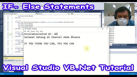 Visual Studio Vbnet Tutorial If Else Statement Youtube