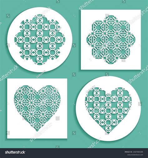 Templates Laser Cutting Plotter Cutting Printing Stock Vector Royalty