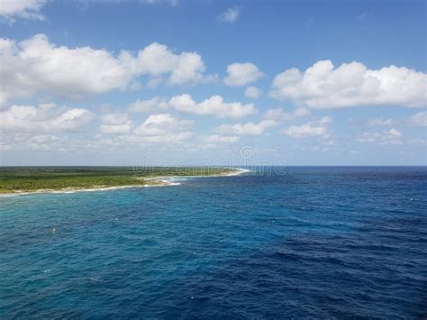 Tropical Landscape Of Mayan Coast In Mexican Caribbean Sea Stock Image