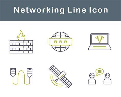 Networking Vector Icon Set 21399330 Vector Art At Vecteezy