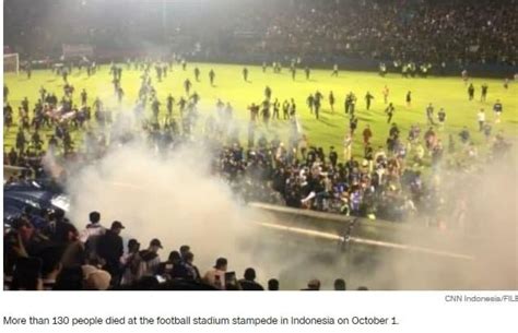 အင်ဒိုနီးရှား ဘောလုံးကွင်း လူအုပ်ပိသေဆုံးမှုနှင့် ပတ်သက်၍ ဘောလုံးအရာရှိ ၂ ဦးအား တရားရုံးက ထောင