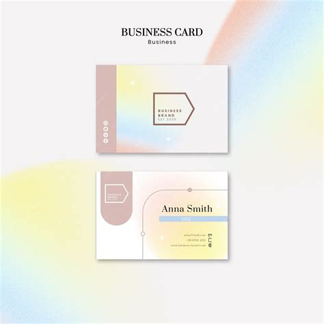 그라데이션 사업 계획 명함 서식 파일 무료 Psd 파일