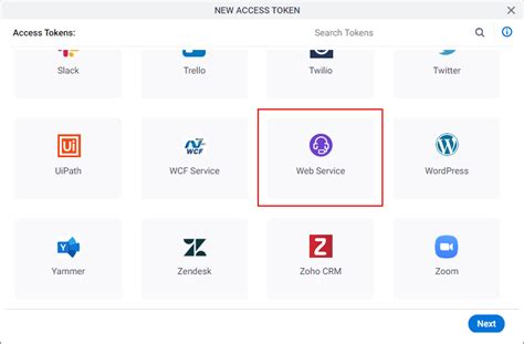 Access Token For Web Service