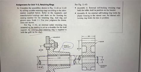 Solved Assignments For Unit 11 3 Retaining Rings For Fig