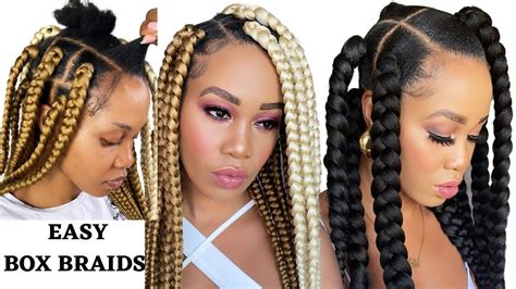 🔥easy Box Braids Try These Tutorials Step By Step 101 Protective Style Tupo1 Youtube Box