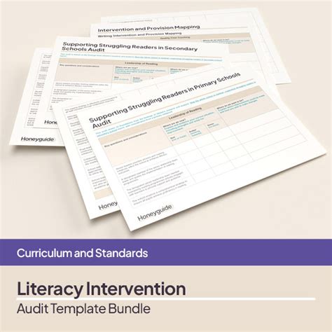Literacy Intervention Audit Template Bundle Honeyguide Sls Honeyguide School Leader Support