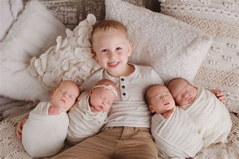 Quadruplets Newborn Photography Session Nj