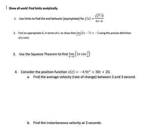 Solved Use Limits To Find The End Behavior Asymptotes Chegg