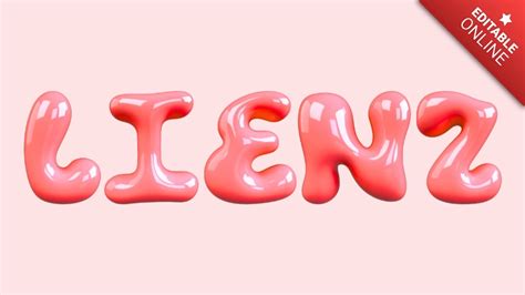 Lienz Red Bubble Font Text Effect Generator