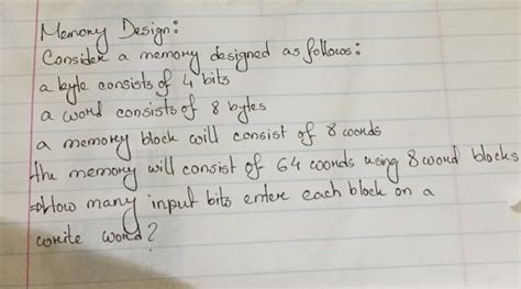 Solved Memory Design Consider A Memory Designed As