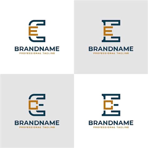 Premium Vector Elegant Letters Ce And Ec Monogram Logo Suitable For