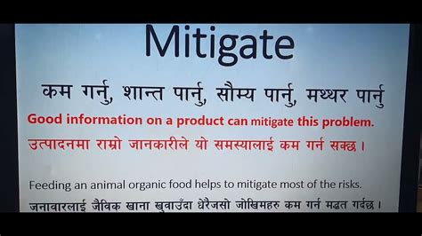Mitigate Meaning English To Nepali Word Meaning English To Nepali Youtube