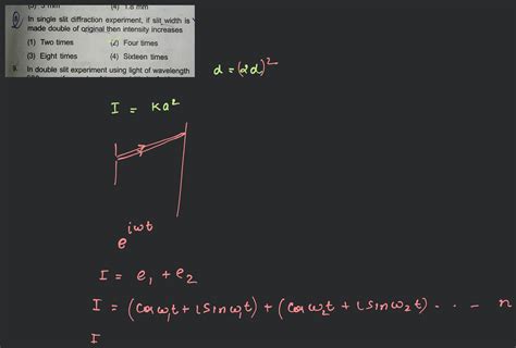 है In Single Slit Diffraction Experiment If Slit Width Is Made Double O