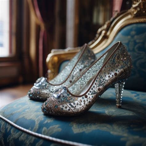 Beautiful Glass High Heels Sandal Generative Ai Stock Illustration