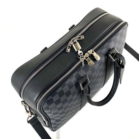 Louis Vuitton Canta Siyah Gri Damier Canvas Icare Travel Evrak Laptop