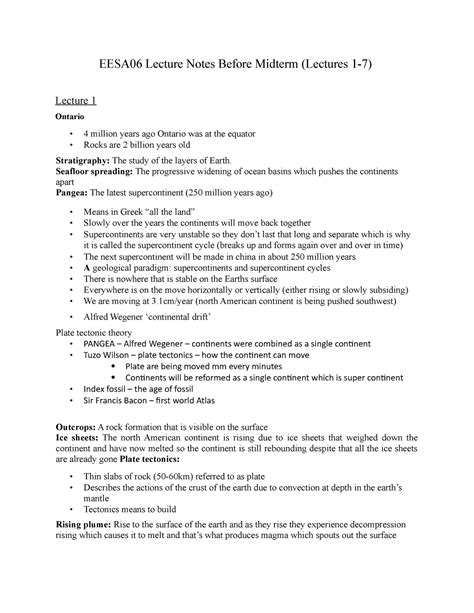 Eesa06 Midterm Notes Eesa06 Lecture Notes Before Midterm Lectures