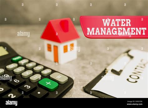 Handwriting Text Water Management Concept Meaning Optimum Use Of Water Resources Under Defined