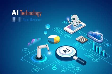 Ai 인공 지능 검색 엔진 네트워킹 시스템 스마트 로봇 검색을 통한 돋보기와 클라우드 컴퓨팅 기술의 데이터 분석 Ai 혁신 및