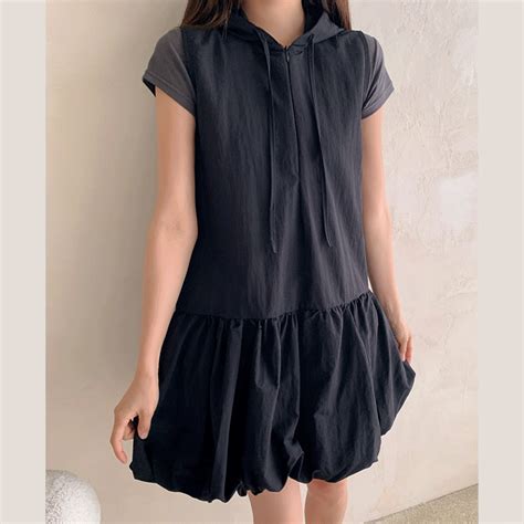 큐니걸스 나일론100 봉봉벌룬2 후드집업원피스