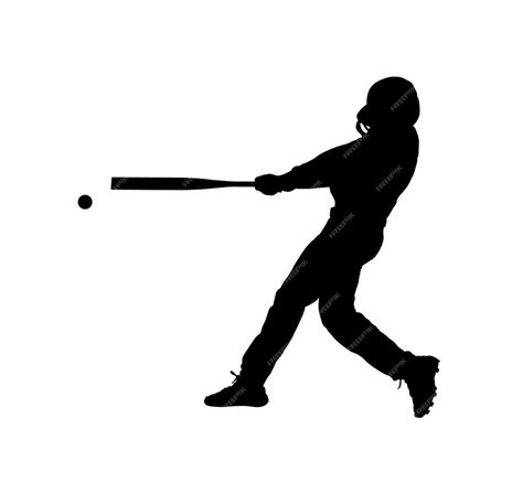 Vector De Siluetas De Jugadores De Béisbol Vector Premium