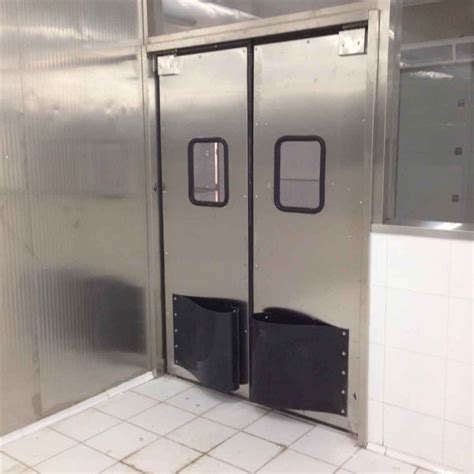 Food Industry Swing Stainless Steel Traffic Kitchen Doors For