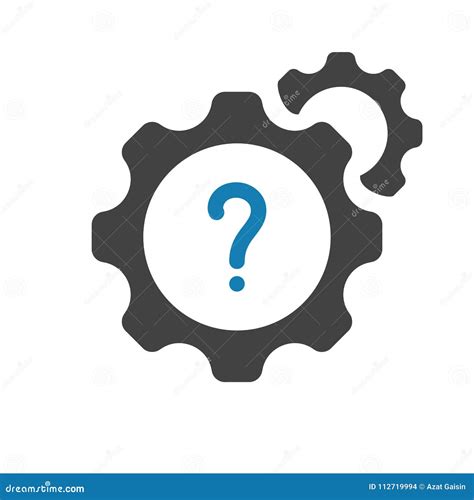 Settings Icon With Question Mark Settings Icon And Help How To Info Query Symbol Stock