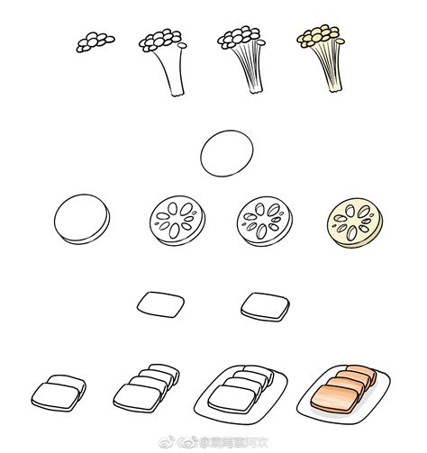 火锅主题简笔画小教程（by： 合家欢的日记