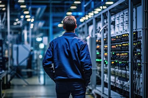 Premium Ai Image Electrical Engineer Programming For Automation Equipment Empowering