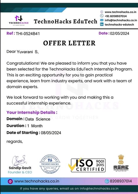 Yuvarani Saravanan On Linkedin Techno Intern3 Datascience