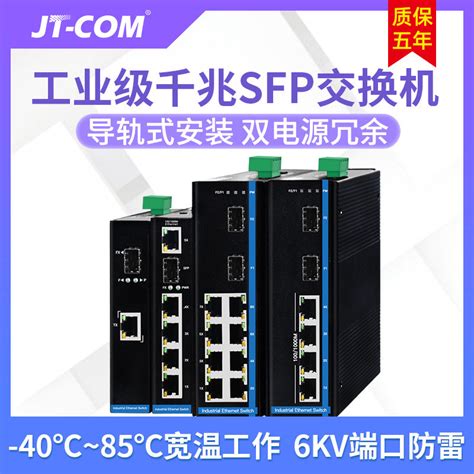 Industrial Gigabit Sfp Optical Fiber Switch1light2light4 5 8electric Port Guide Rail Switch