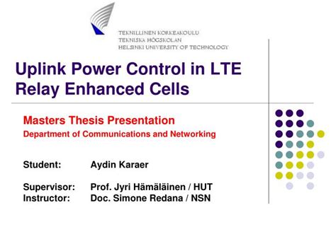 Ppt Uplink Power Control In Lte Relay Enhanced Cells Powerpoint