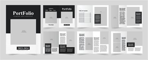 Fashion Portfolio Layout Design Or Portfolio Template 23023559 Vector Art At Vecteezy