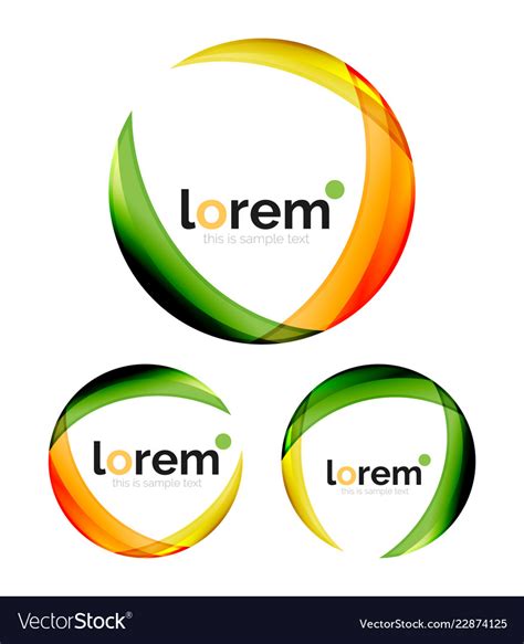 Set Of Geometric Convergence Icons Royalty Free Vector Image